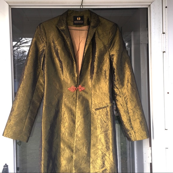 Jackets & Coats | Rococo 18th Century Green Sheen Duster Jacket | Poshmark